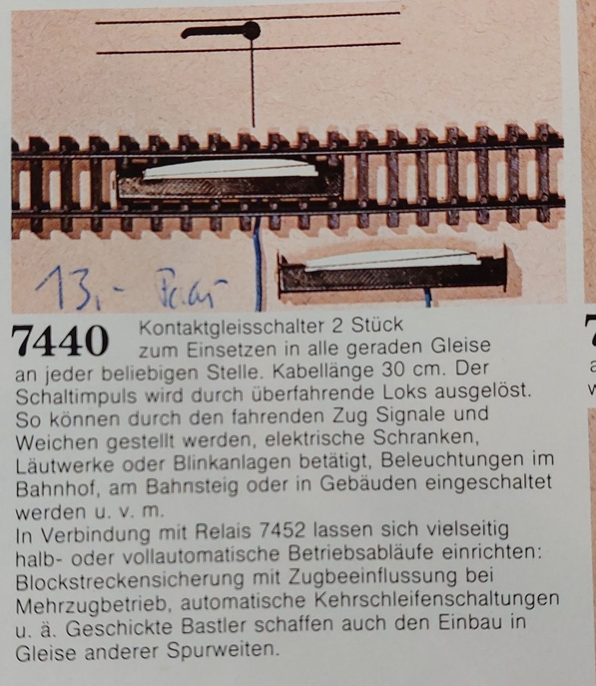 🚞 7440 Arnold N 2xKontaktGleisSchalter NEU ungenutzt in OV (Neu (gemäss ...
