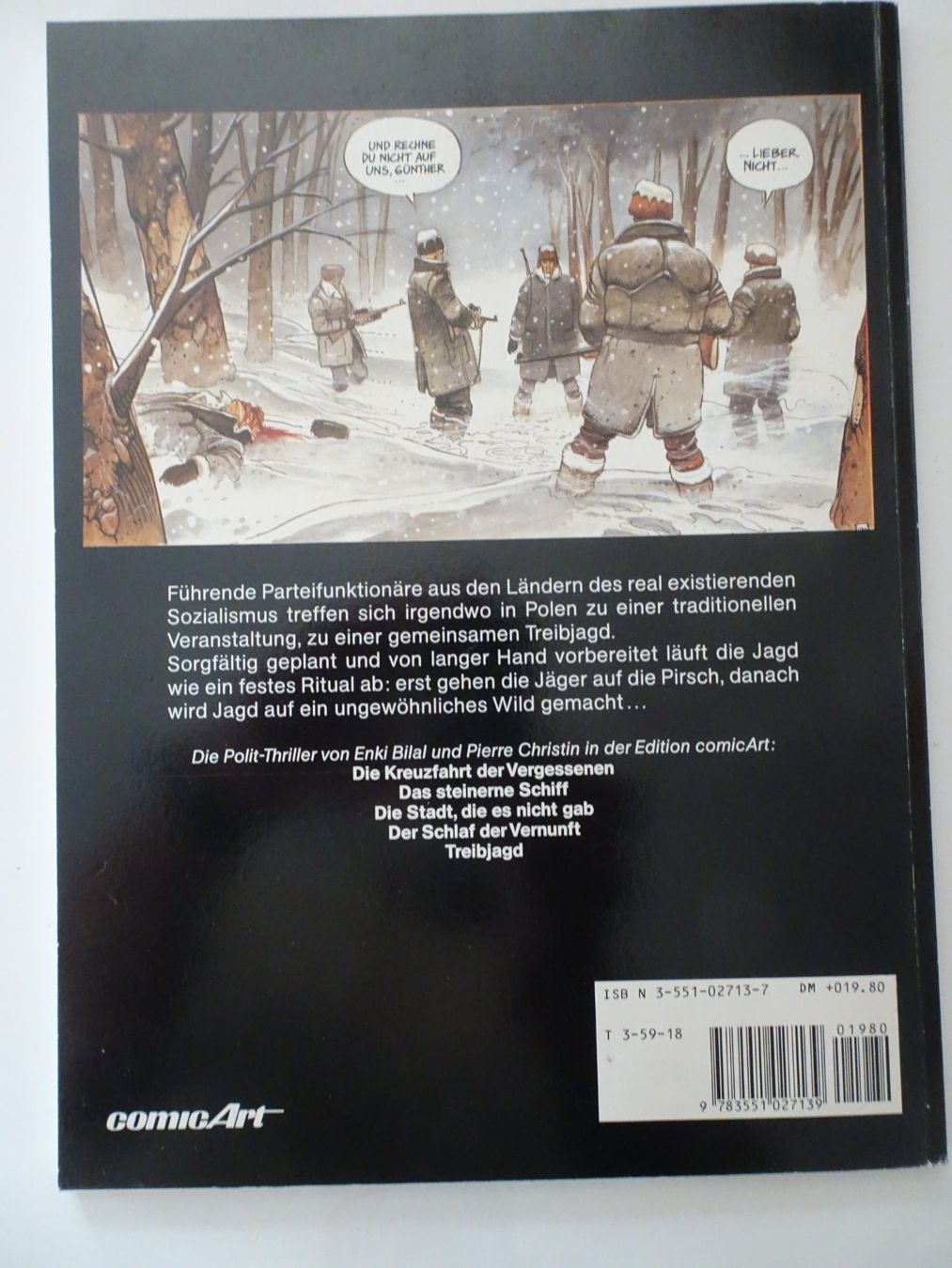 Christin/Bilal: TREIBJAGD -Top Zustand- Winter-Comic! SC (Gebraucht) in ...