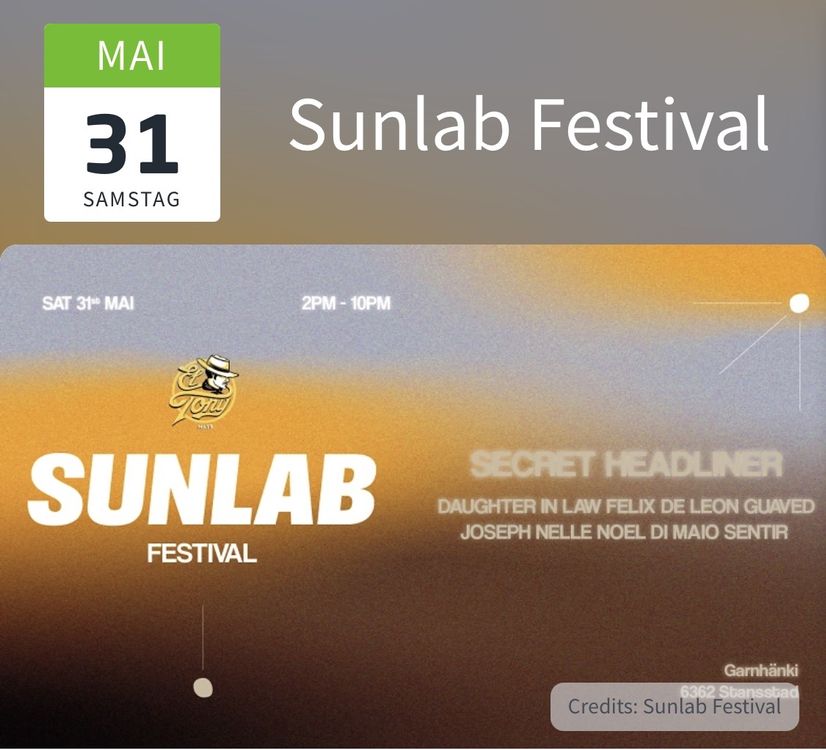 Sunlab Festival (Neu und originalverpackt) in Root für CHF 10 – nur Abholung auf Ricardo kaufen