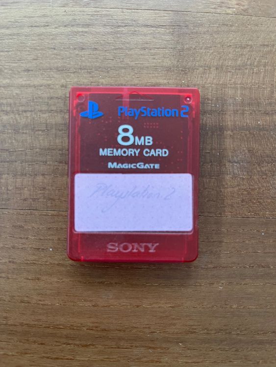 PS2: Originale Memory Card von Sony rot durchsichtig 8 MB | Kaufen auf ...