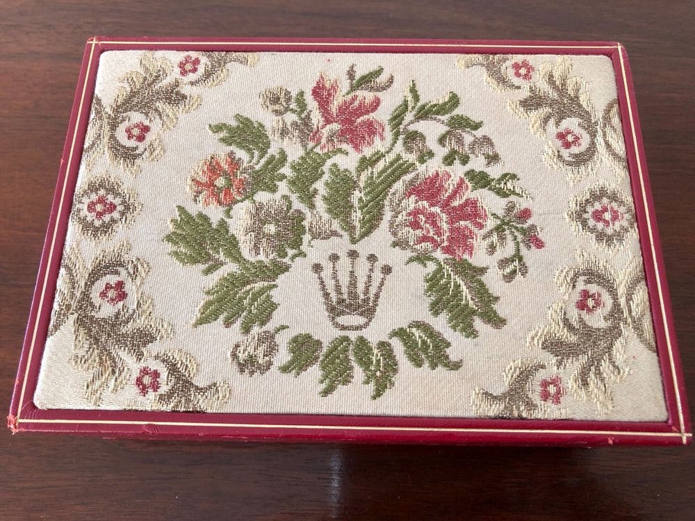 ROLEX original 80's floral tapestry box (empty) for Datejust (Gebraucht ...