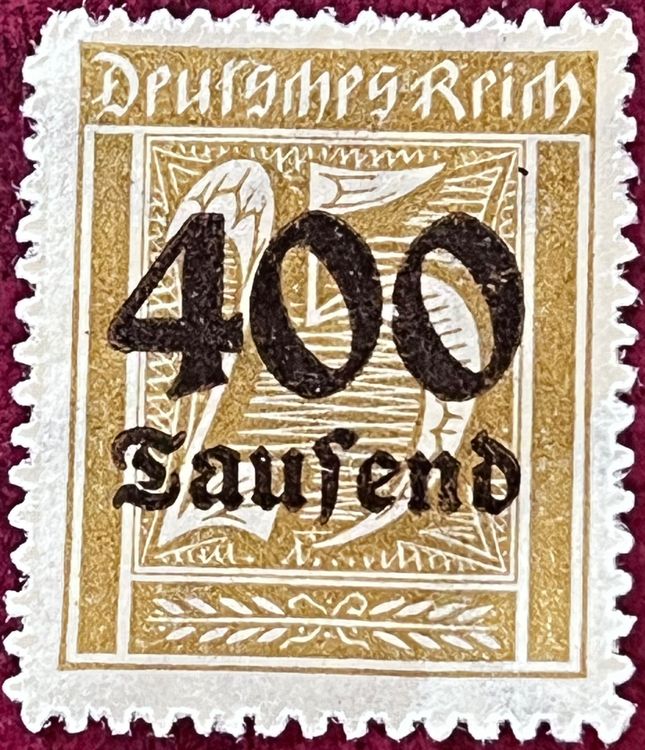 Deutsches Reich, 400 Tausend Mark (Gebraucht) in Chiasso für CHF 1.95 ...