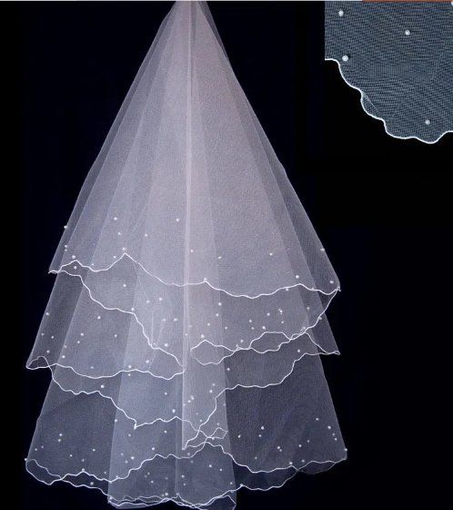 NEUER Braut Schleier WEISS 70cm ohne Haar-Kamm - 223326 (Neu (gemäss ...