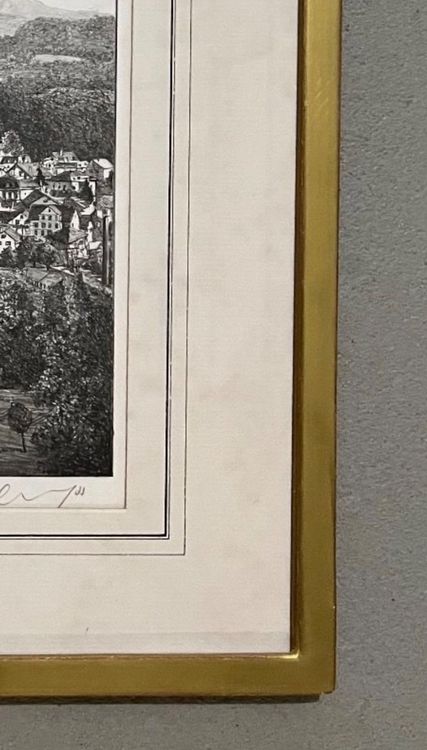 wunderschön gerahmter Stich/Litho Wald/ Kt Zürich. Paul Wyss (Gebraucht) in Rikon im Tösstal für ...