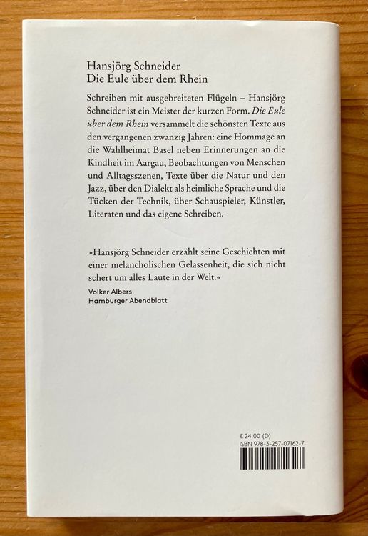 Hansjörg Schneider: Die Eule über dem Rhein (Diogenes) (Neu (gemäss Beschreibung)) in Zürich für ...