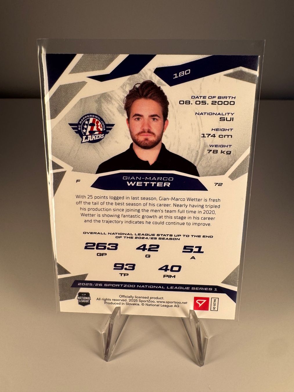 Gian-Marco Wetter Rapperswil-Jona Lakers SportZoo 2025/26 (Neu (gemäss ...