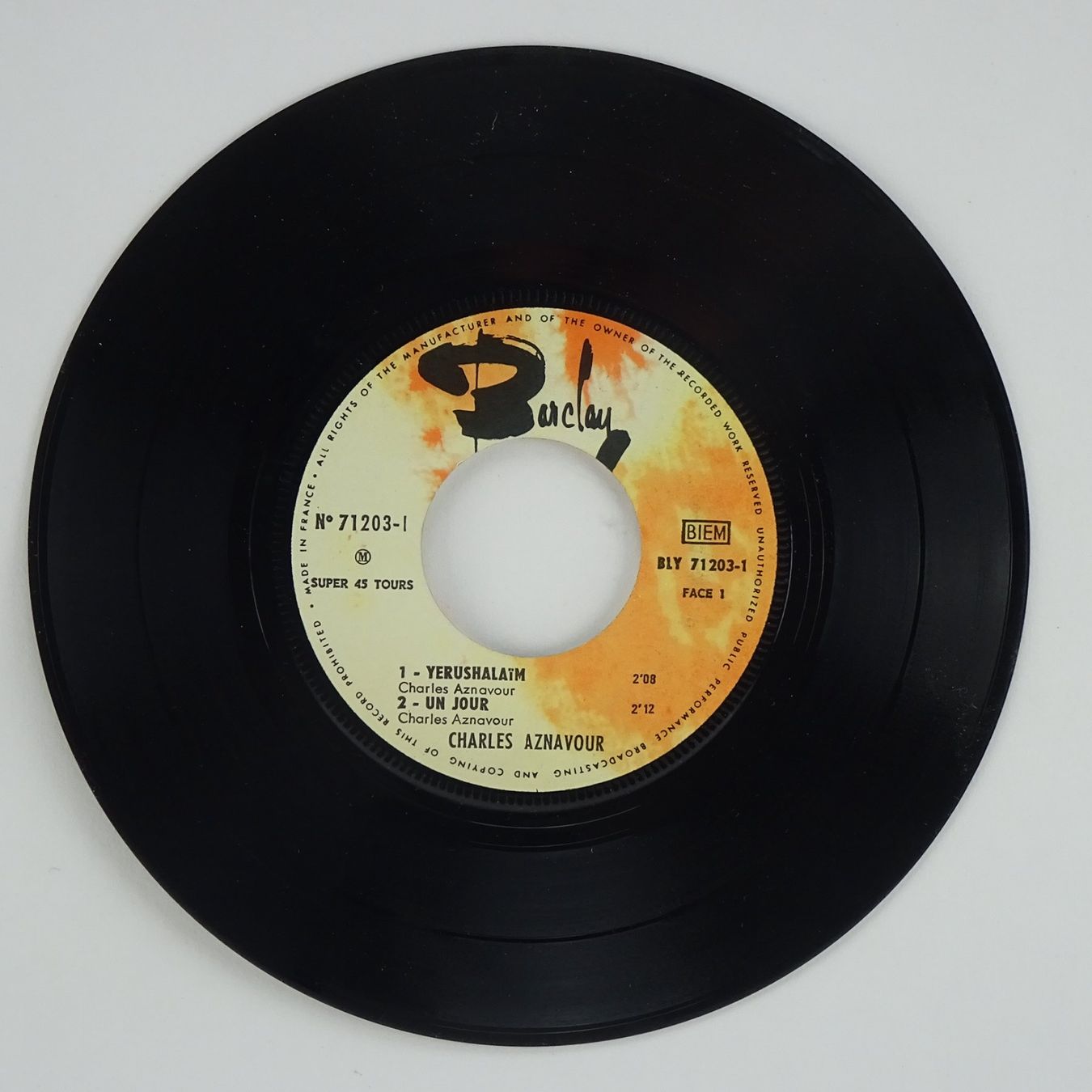 Aznavour Charles - Yearushalaim 4 Track EP (Gebraucht) in Muhen für CHF ...