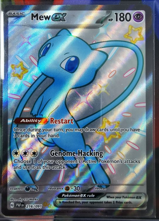 Pokemon Card Mew Ex 216/091 Shiny Paldean Fates EN (Neu (gemäss ...