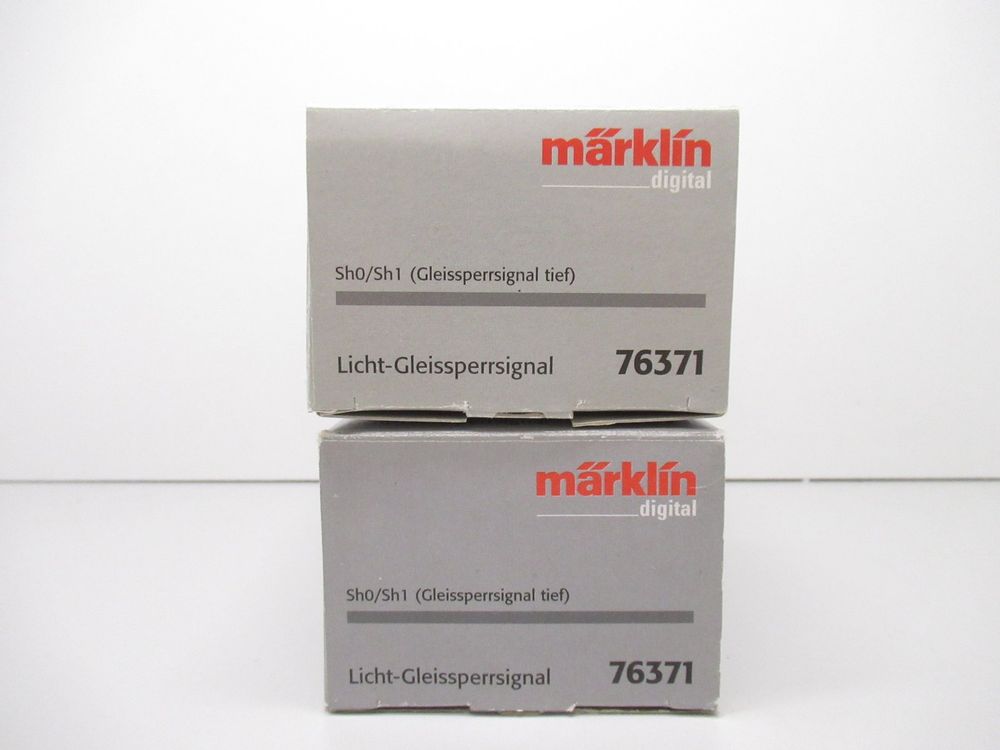 Märklin 2x 76371 Licht-Gleissperrsignal Sh0/Sh1 tief H0 | Kaufen auf ...