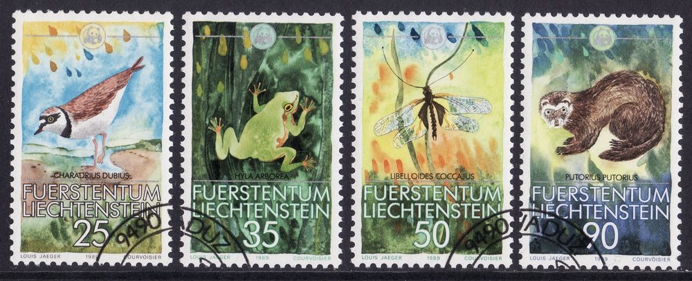 Liechtenstein: Satz ZNr. 908-911 (Kleinfauna WWF, 1989) (Gebraucht) in ...