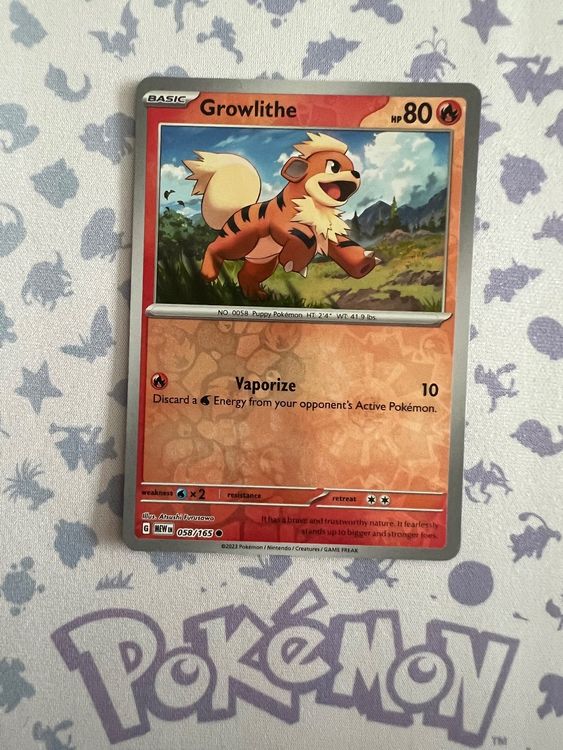 Pokémon 151 Growlithe Reverse EN (Gebraucht) in Siebnen für CHF 1 – mit ...