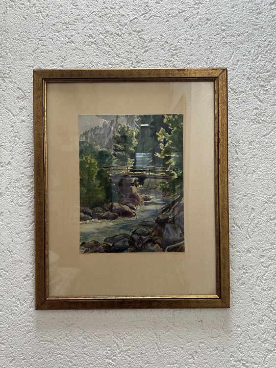 Aquarelle signée | Grindelwald | Kaufen auf Ricardo