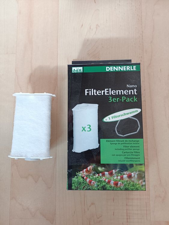 Dennerle Nano Ersatz-Filterelemente 3er Pack+1,für Eckfilter (Neu und ...