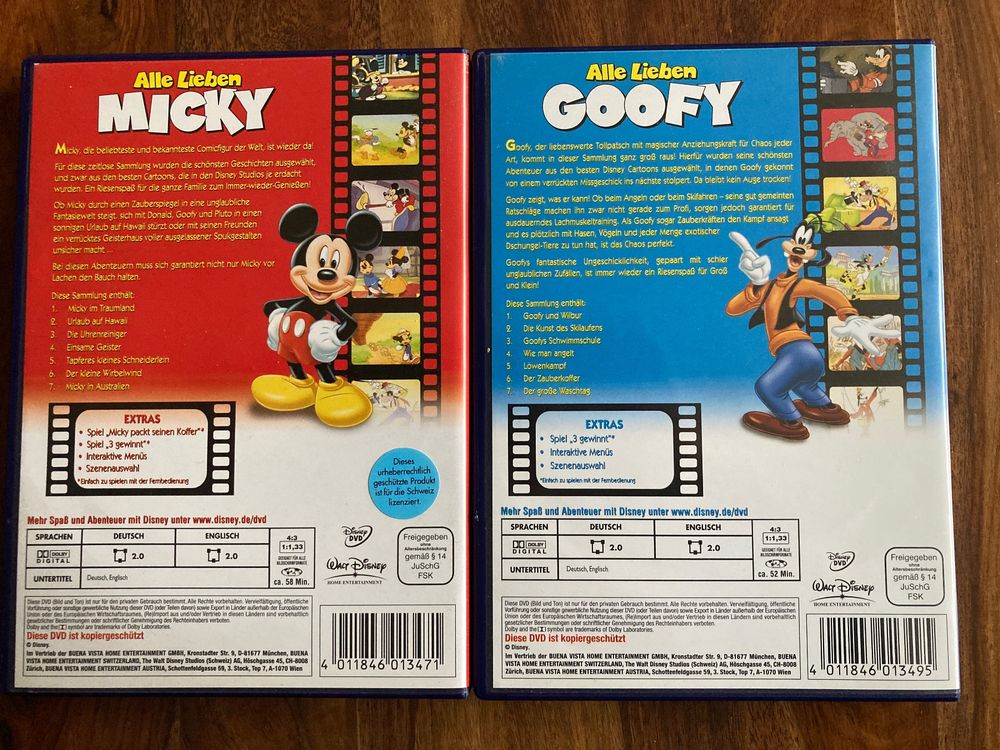 Micky und Goofy Cartoons Disney DVDs (Gebraucht) in Kreuzlingen für CHF ...