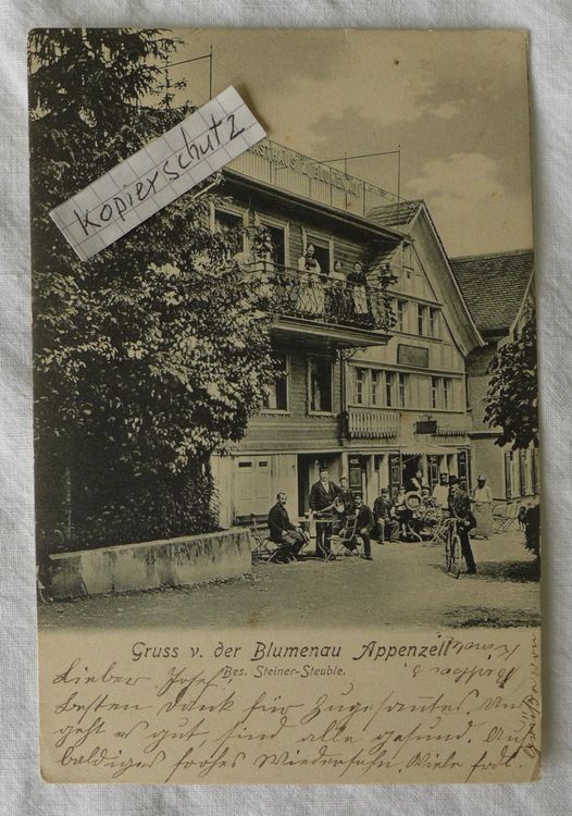 AK APPENZELL, Gruss von der BLUMENAU, belebt (Gebraucht) in Wallisellen für CHF 11 – mit ...