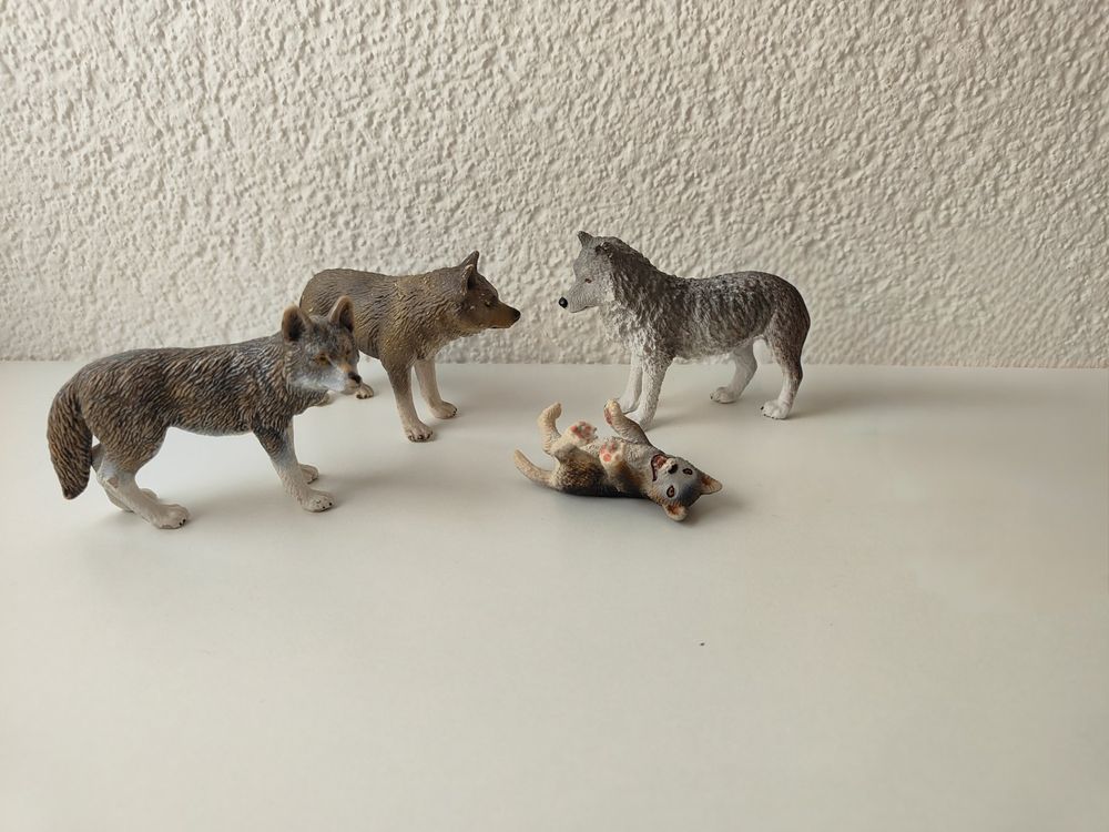 Schleich Wolf Wölfe Waldtiere Zoo Sammlung Wolfsrudel (Gebraucht) in ...