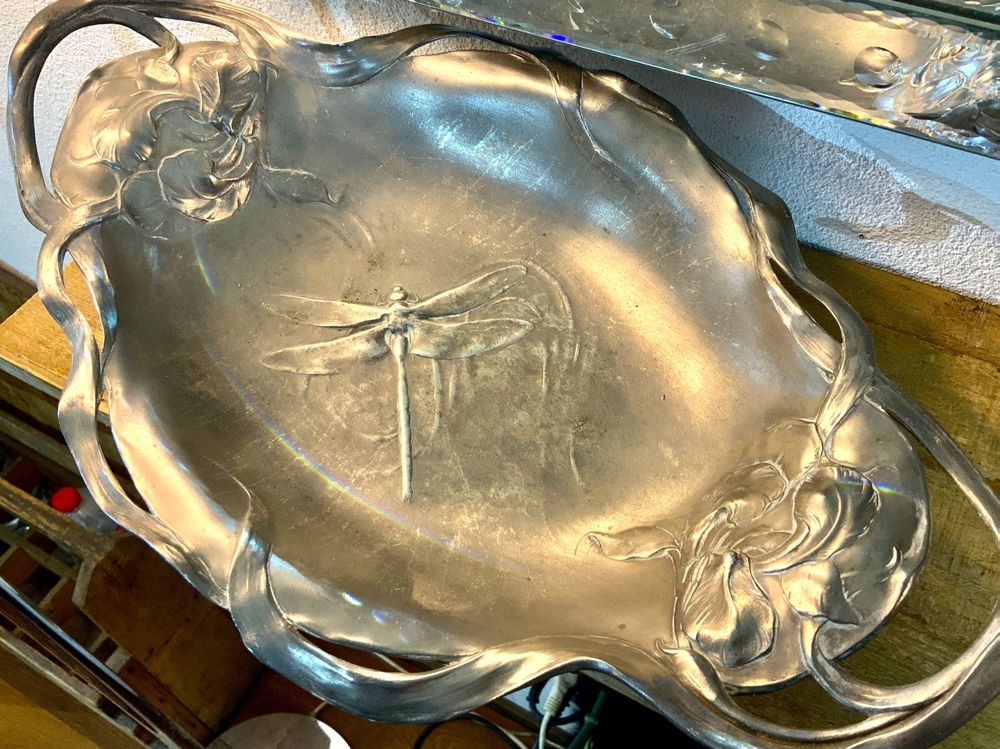 JUGENDSTIL GROSSE SCHALE, ZINN UM 1900, TOLLE STÜCK | Kaufen auf Ricardo