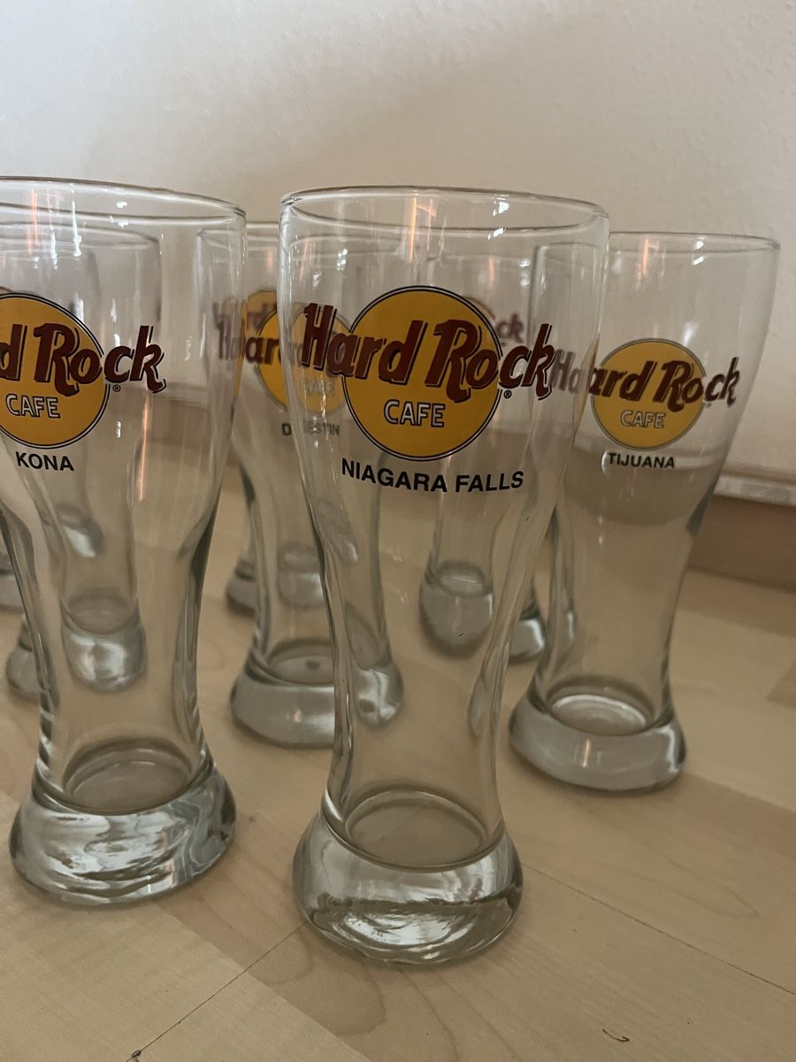 🎸 10 Original Hard Rock Café Gläser – Sammlerpaket 🎸 (Nuovo (secondo la ...