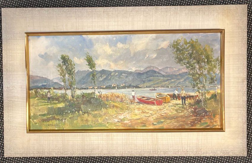 Gemälde, See und Berge signiert Gottlieb Wasem (ID H422) (Gebraucht) in Gelterfingen für CHF 390 ...