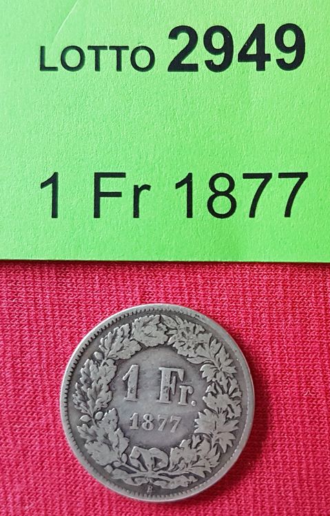 1 Franken 1877 seltene und uralte Silbermünze ab nur 1 Fr !! | Kaufen auf Ricardo