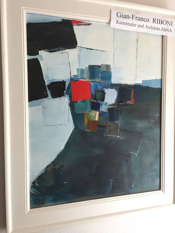 Gian-Franco Riboni signiert Bild abstrakt in UBS Sammlung (Gebraucht ...
