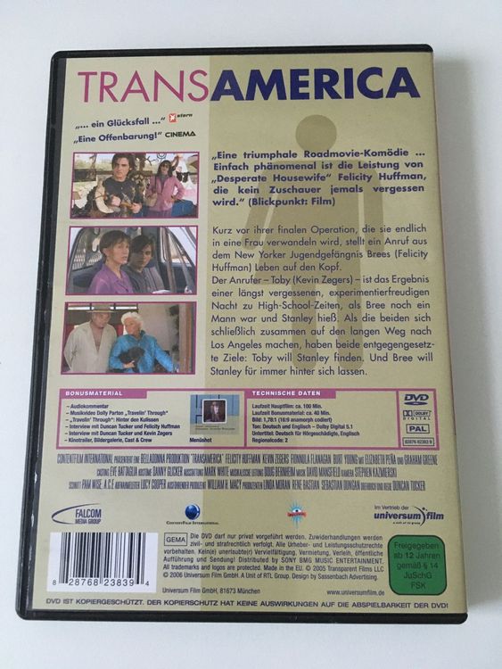 Transamerica - DVD Felicity Huffman (Gebraucht) in Arbon für CHF 5 ...