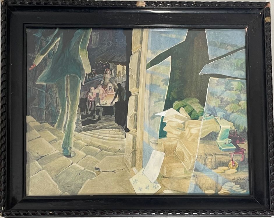 Sehr Interessante Mischtechnik unleserlich Signiert (Gebraucht) in Root für CHF 20 – mit ...