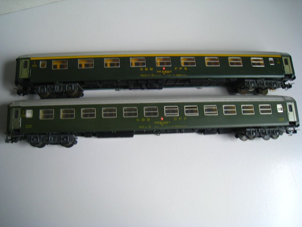 Liliput Austria, 2 RIC SBB-Wagen, 1x 1.Klasse + 1x 2.Klasse (Gebraucht) in Buchs ZH für CHF 34 ...