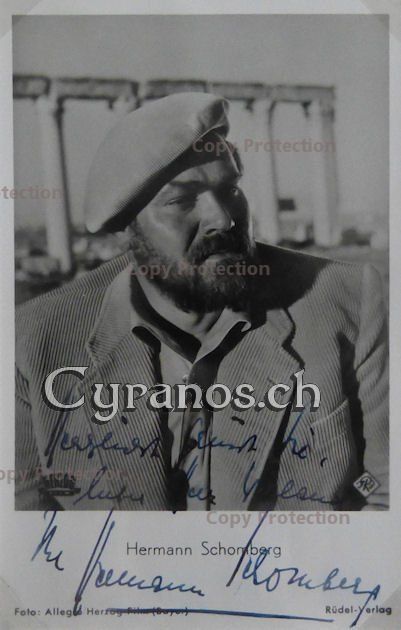 Hermann Schomberg (1907-1975) Schauspieler - Autogramm (Gebraucht) in ...