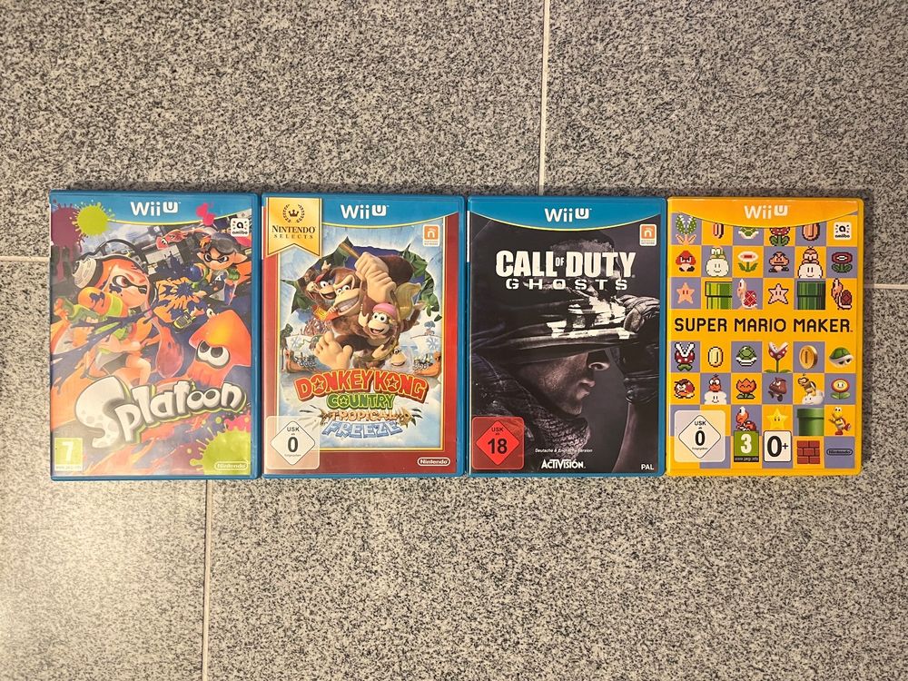 Wii U Spiele (Splatoon, Donkey Kong, Super Mario Maker, COD) (Gebraucht ...