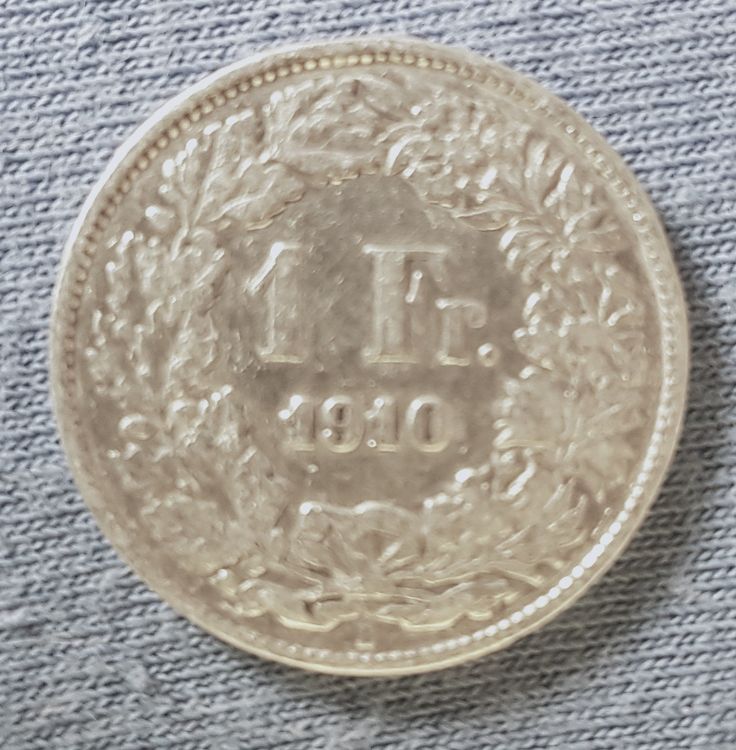 1 Franken 1910 uralte sehr rare Silbermünze ab nur 1 Fr !!! | Kaufen auf Ricardo
