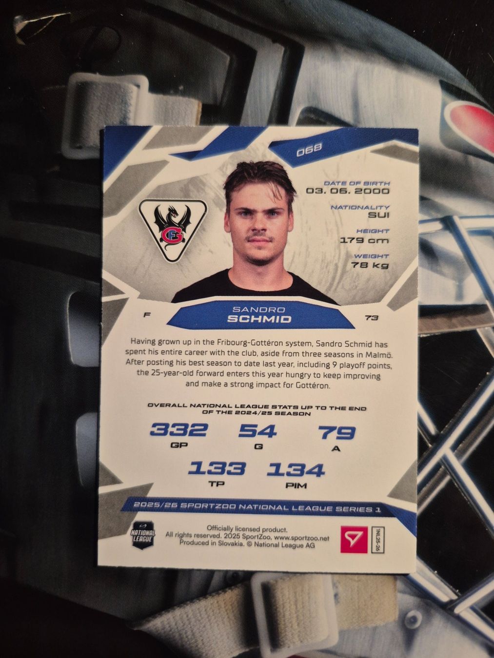 Sandro Schmid HC Fribourg Gotteron 2025/26 Sportzoo (Gebraucht) in ...