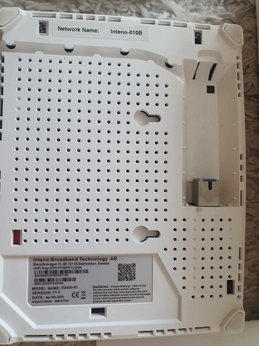 🔥🚀 Boardband Router Ethernet Fiber Gateway Modem EG400-R1 (Neu und ...