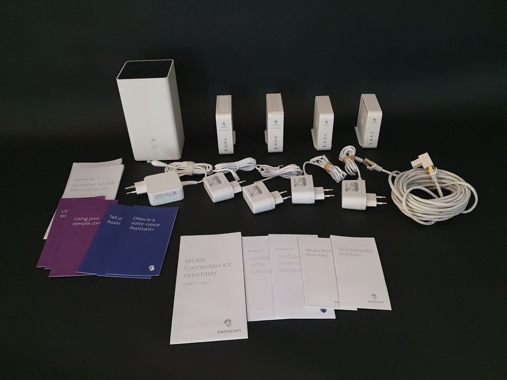 SWISSCOM W-Lan Router mit 4 Verstärkern (Neu (gemäss Beschreibung)) in ...