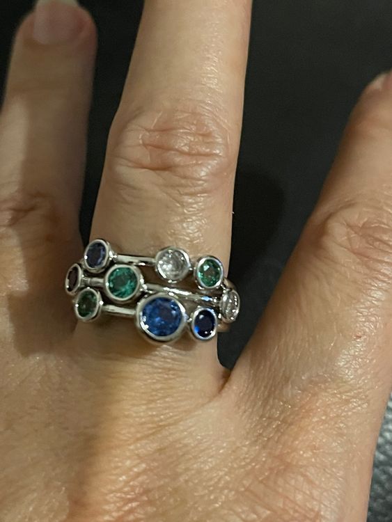 Bague 925 Tourmaline/Aigue-marine /topaze 58, 5livraison gra | Kaufen ...