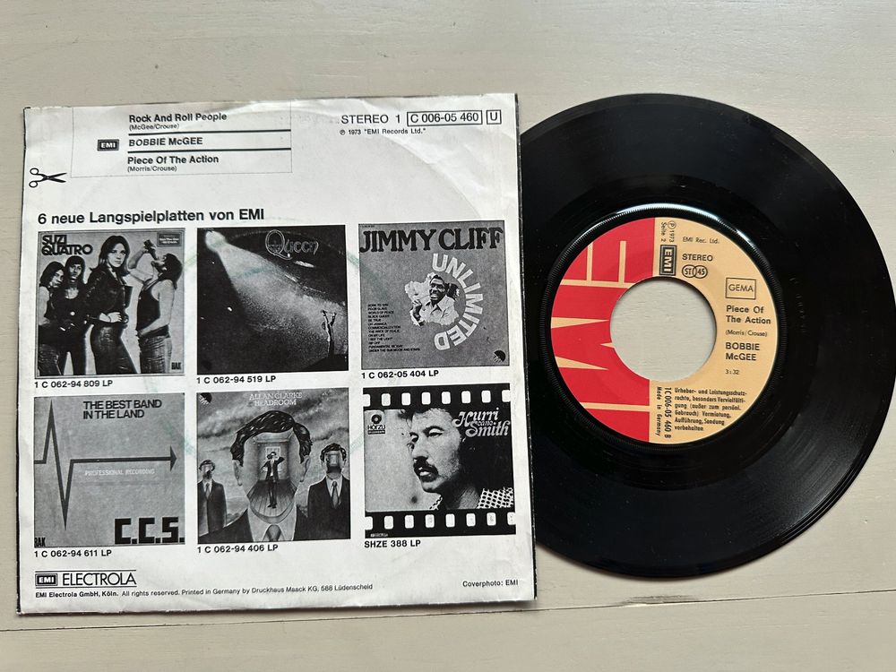 BOBBIE MCGEE tolle Single Rock and Roll people Kult 70's Top (Gebraucht ...