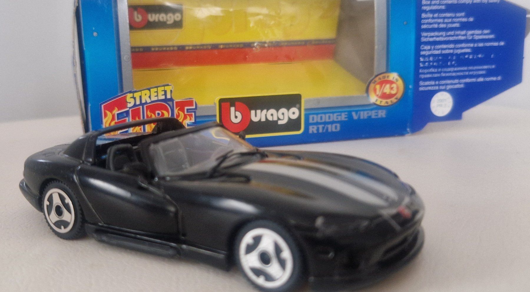 Metal Dodge Viper RT / 10 Bburago Street Fire 1/43 Italy (Gebraucht) in ...