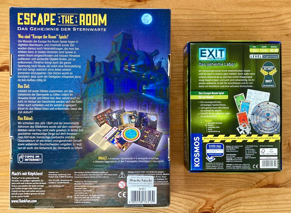 2x Escape-Room-Spiele: Das geheime Labor & Das Geheimnis… (Neu und ...