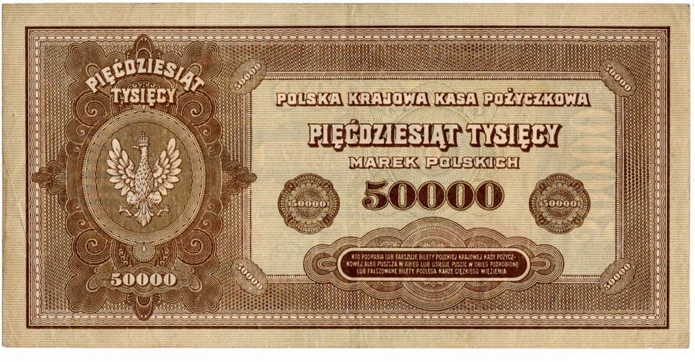 Polen noten 50.000 marek 1922 selten (Gebraucht) in Leibstadt für CHF ...