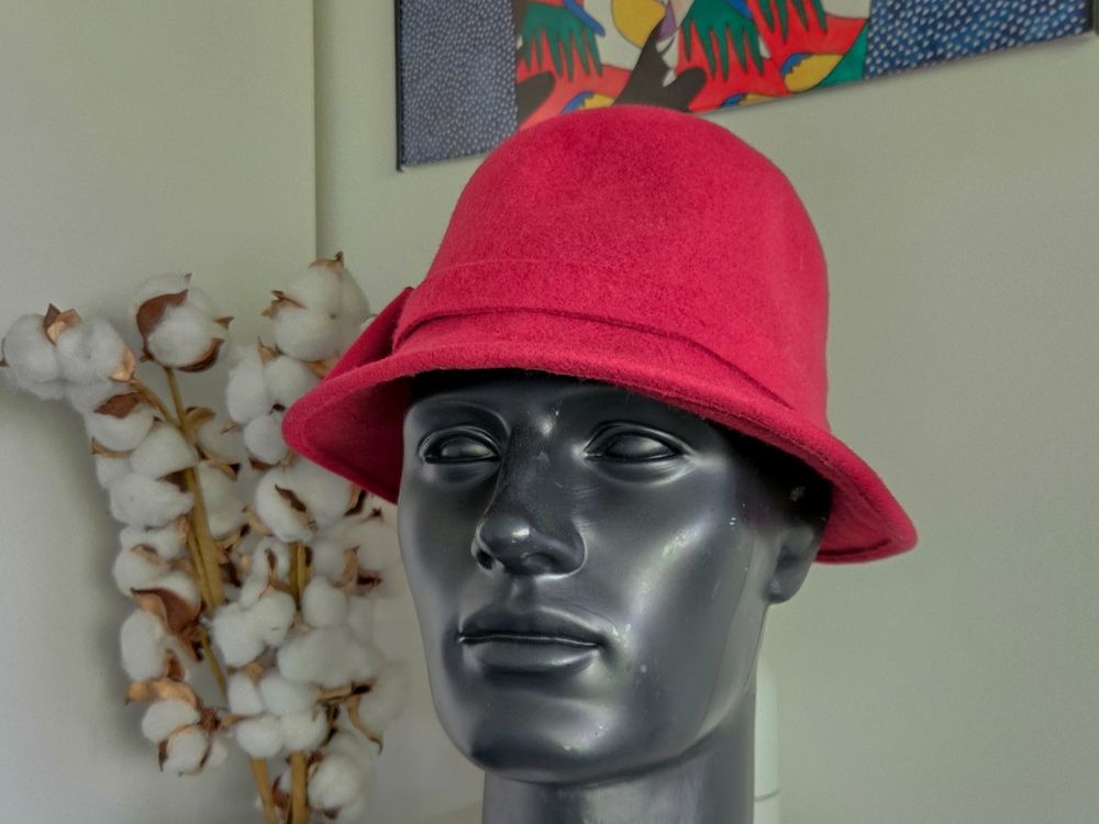 Retro 50's Wool bucket hat in wine color (Neu (gemäss Beschreibung)) in ...