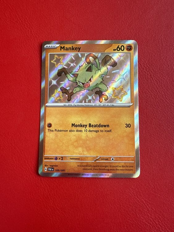Pokémon Karte Mankey Baby Shiny Sehr selten Top Zustand (Gebraucht) in ...