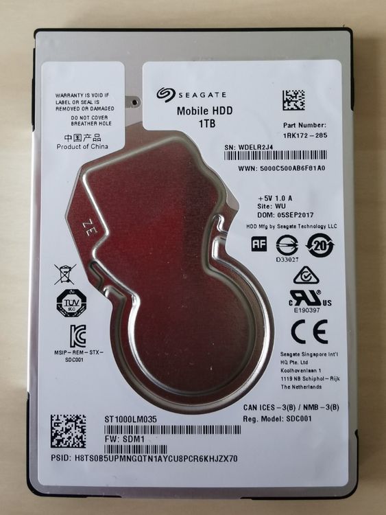 Seagate Mobile HDD 1TB 2,5" SATA 5400rpm ST1000LM035 (Gebraucht) in ...