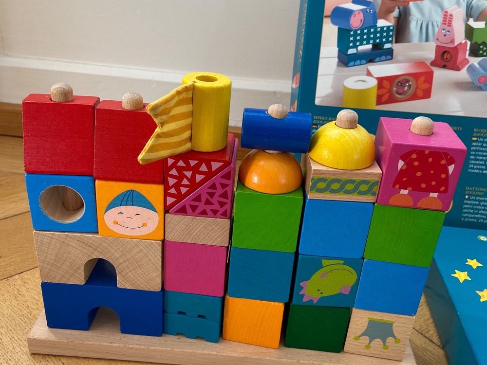 Haba Holzklötzchenspiel Zoolino und Haba Steckspiel Schlos | Kaufen auf ...