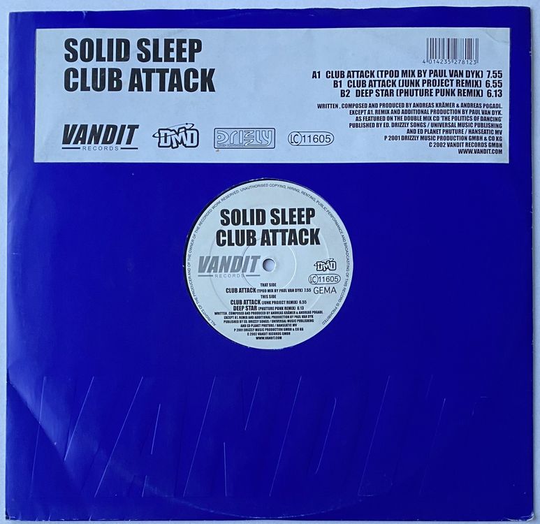 Solid Sleep, Club Attack (Trance) RARE VINYL !!! (Gebraucht) in Flums ...