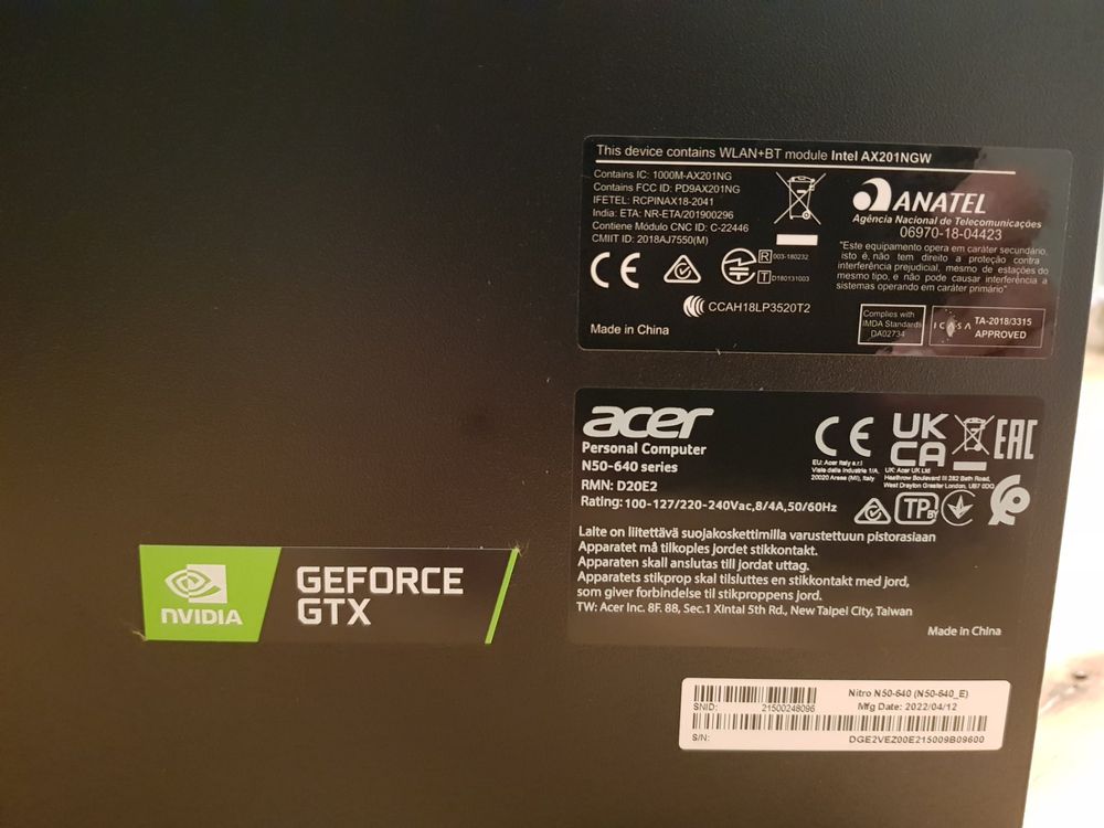 Acer Nitro 50 GTX 1660 Super GAMER PC, SSD 1850 GB, Win11 | Kaufen auf ...