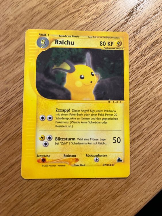 Pokemon Raichu Skyridge 27/144 nm? | Acheter sur Ricardo