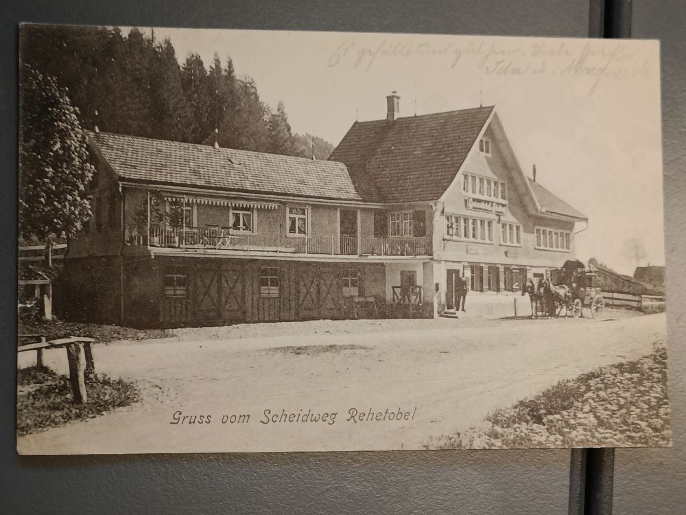 Alte PK / Gruss vom Scheidweg Rehetobel mit Postkutsche 1908 (Gebraucht) in Brugg AG für CHF 35 ...