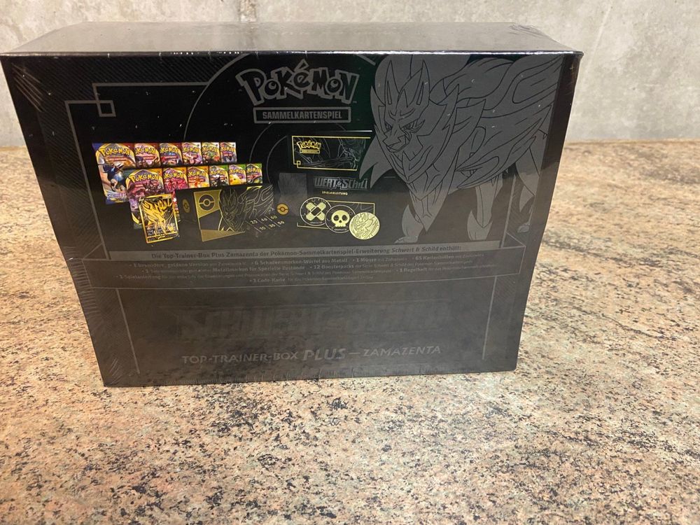 POKEMON-TOP TRAINER BOX-ZAMAZENTA-2020 (Neu und originalverpackt) in ...