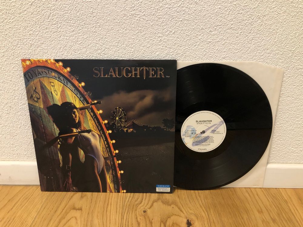 SLAUGHTER - STICK IT TO YA LP OG EU 1990 CHRYSALIS HARD ROCK (Gebraucht ...
