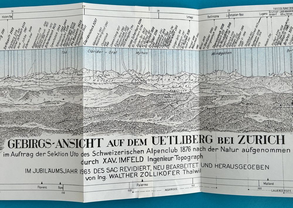 PANORAMA VOM ÜETLIBERG 1876/1963 | Kaufen auf Ricardo